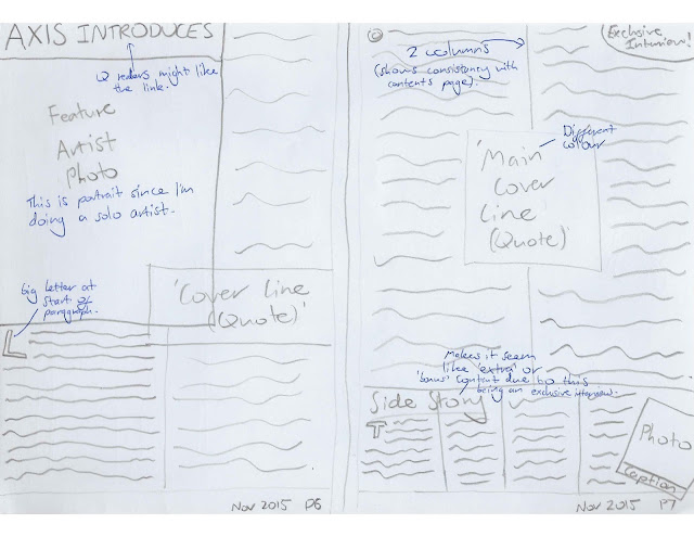 Ben Shires AS Level Media Blog: Hand-drawn Sketches of Page Designs