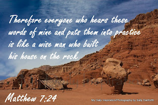 A wise man builds his house on the rock