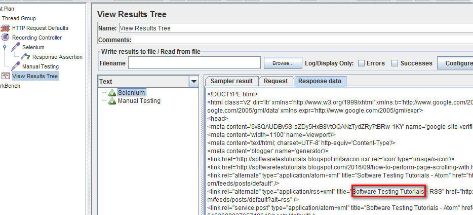 Response Assertion In Jmeter Example