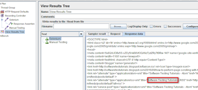 Response Assertion In Jmeter Example
