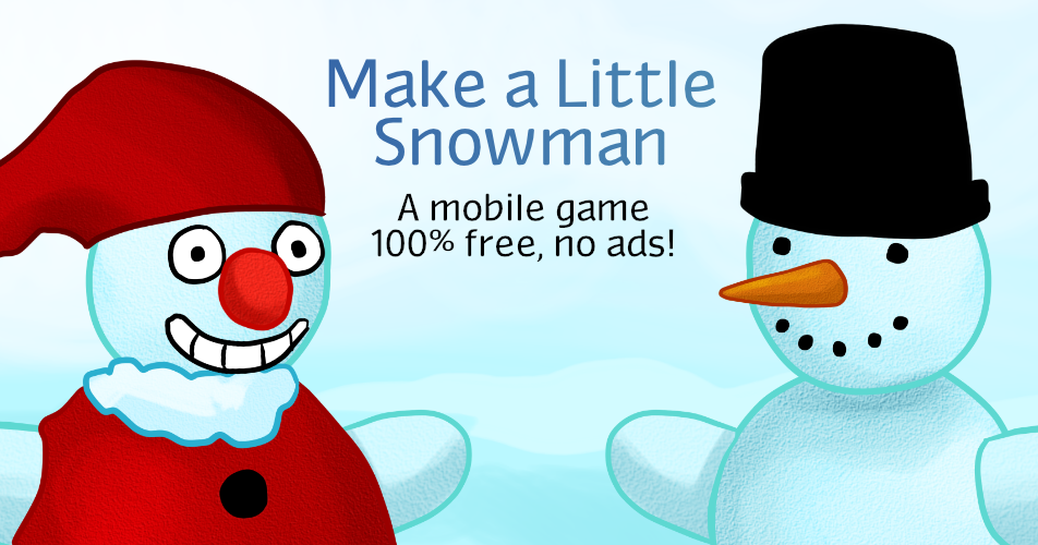 A free snowman maker app / Ilmainen sovellus lumiukon tekemiseen