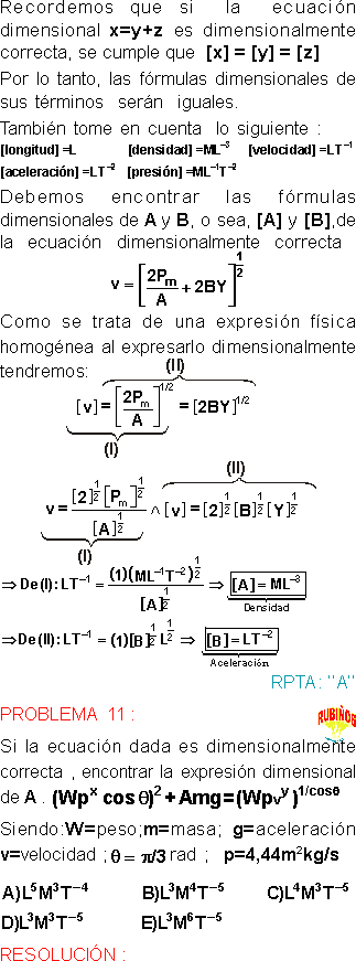 ANÁLISIS DIMENSIONAL PRINCIPIO DE HOMOGENEIDAD FÓRMULAS EMPIRICAS ...