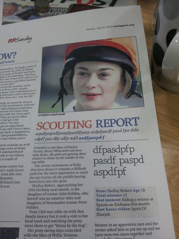 Julia Feilden Racing: July 2013