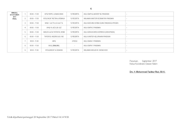 JADWAL TAMPIL MTQ KE XXVII TINGKAT JAWA TIMUR TAHUN 2017 UPDATE TERBARU ... JADWAL TAMPIL MTQ KE XXVII TINGKAT JAWA TIMUR TAHUN 2017 UPDATE TERBARU ...