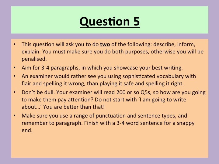 Mrs B's GCSE English Blog: Foundation TIer English Exam Revision