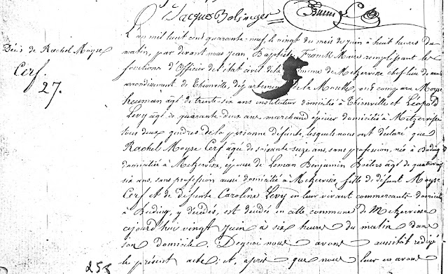 Cerf Ancestry: Levy Death Records