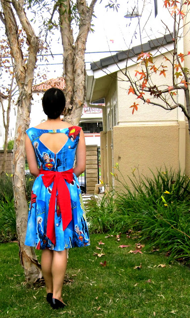 Cation Designs: Superman Cutout Back Dress: Completed!