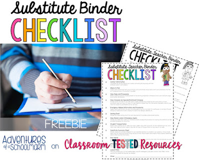 Sub Prep Made Easy (FREEBIE!) | Classroom Tested Resources