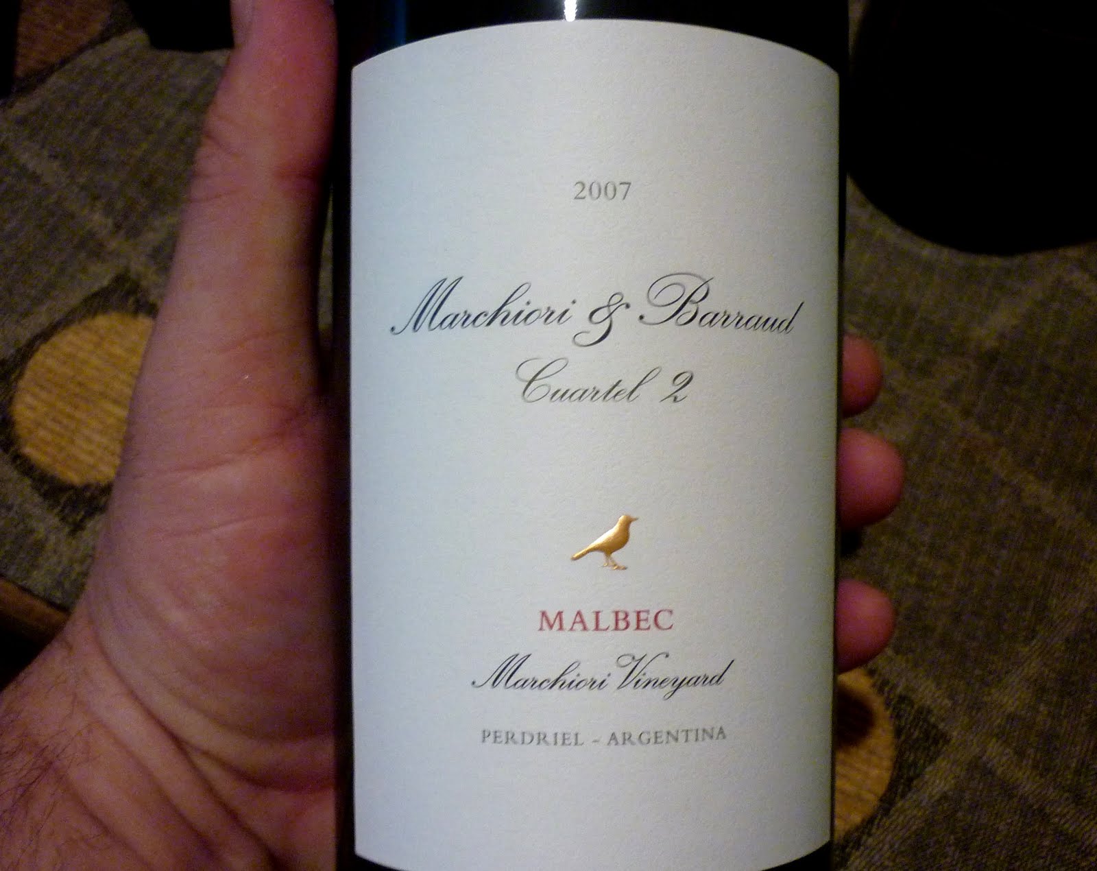 Argentina´s Wines Revisited by Miguel: Marchiori & Barraud Malbec 2007 ...