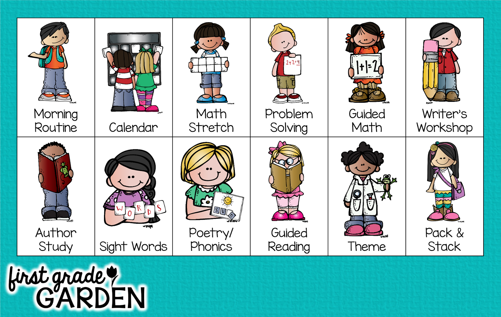 First Grade Garden: Daily Schedule - Calendar and Math Stretch