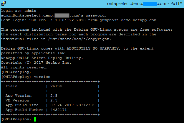 Ontap Select Ontap Deploy 2 5 Cli Guide