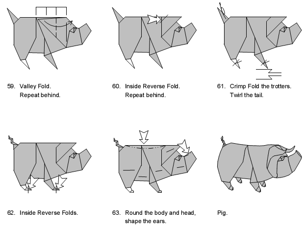 origami pig instructions ~ easy origami instructions for kids crafts