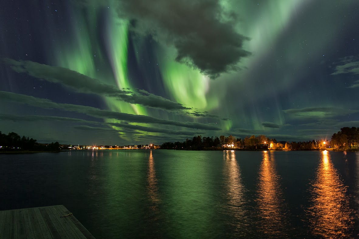 Lappland Nature: Mäktigt Norrsken över Arjeplog
