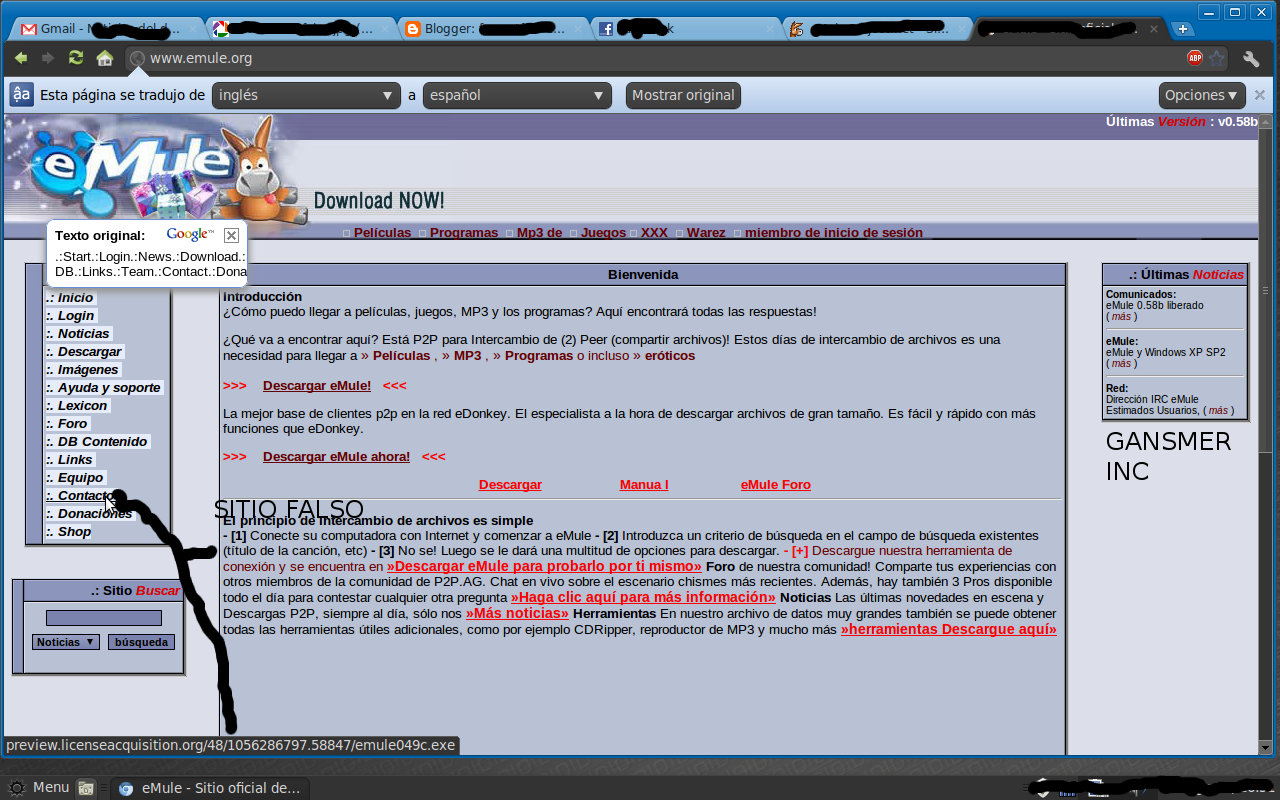 Technology News: copia de pagina emule mala