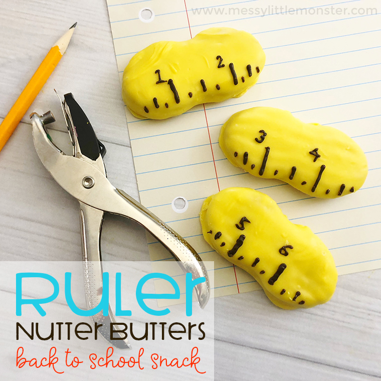 Ruler Nutter Butters - a fun back to school snack idea - Messy Little ...