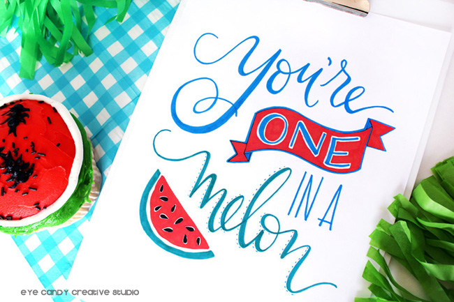 Eye Candy Creative Studio: ART PRINT :: You're One in a Melon