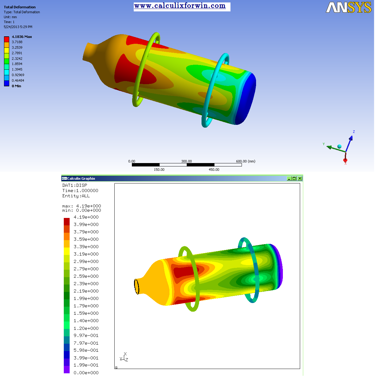 CalculiX - Free Finite Element Software: CalculiX Pressure Vessel ...
