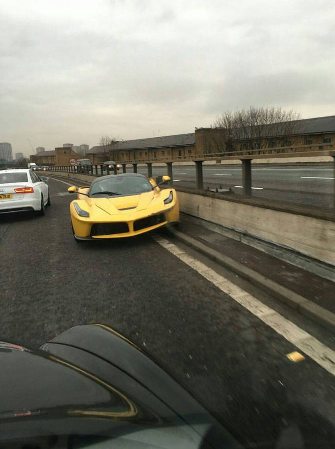 Yellow LaFerrari Crashed In London