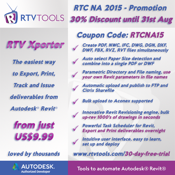 The Revit Saver: What Revit Wants: RTV Xporter for only US9.99! Coupon ...