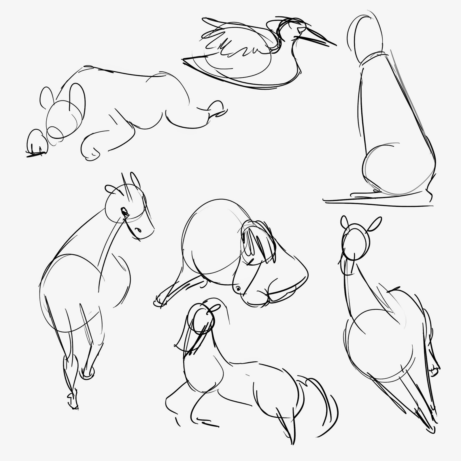 Michelle Rakar's Art Cave: Animal Gestures!
