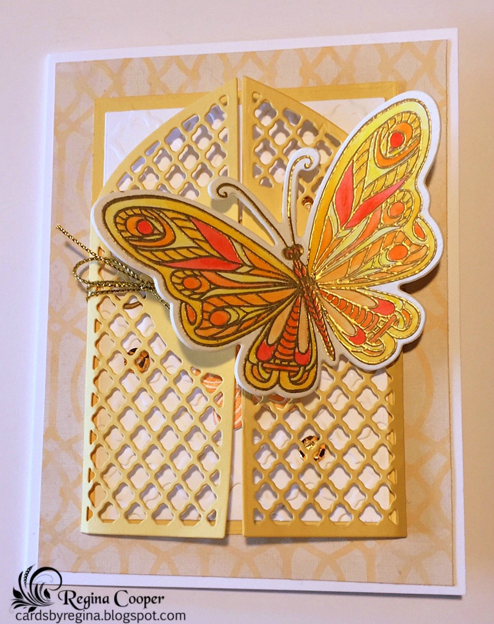 Cards By Regina: Lattice Gate Fold Card