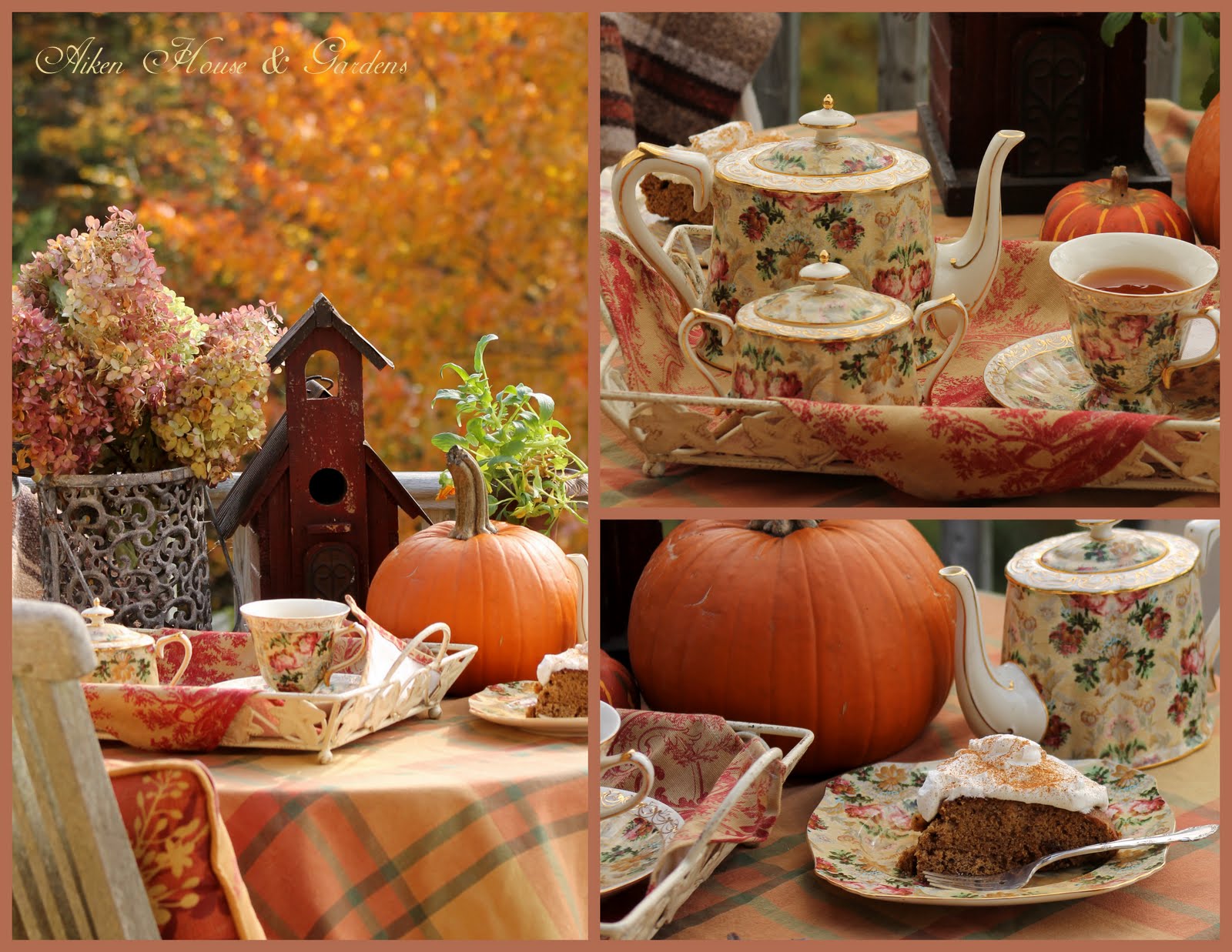 Aiken House & Gardens: Balcony Autumn Tea