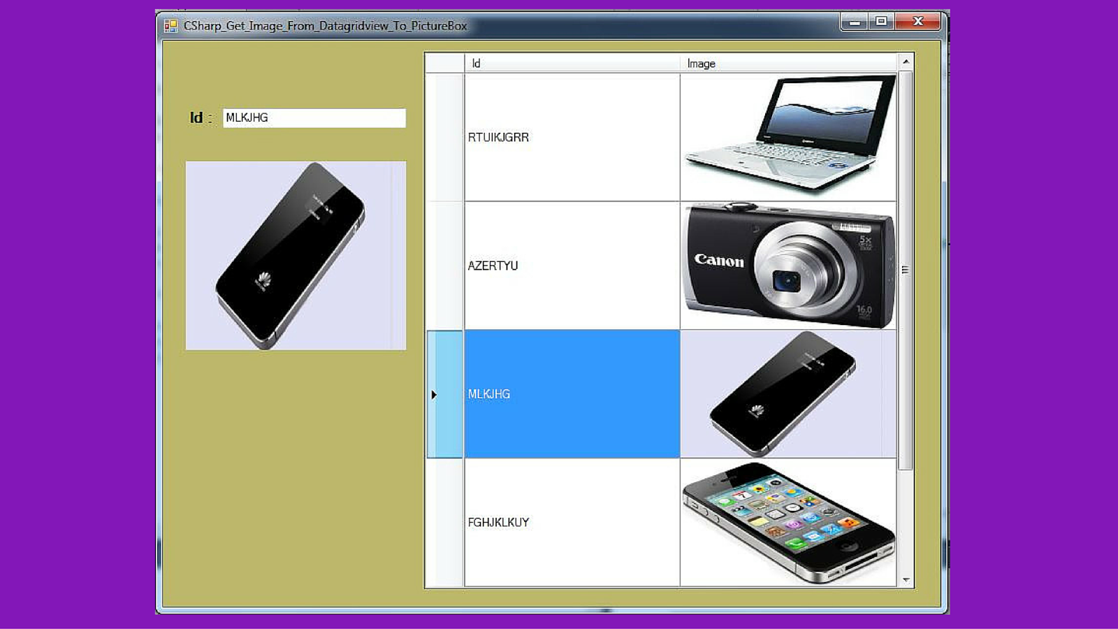 C How To Get Image From Datagridview To Picturebox In C C Javaphp Programming Source Code
