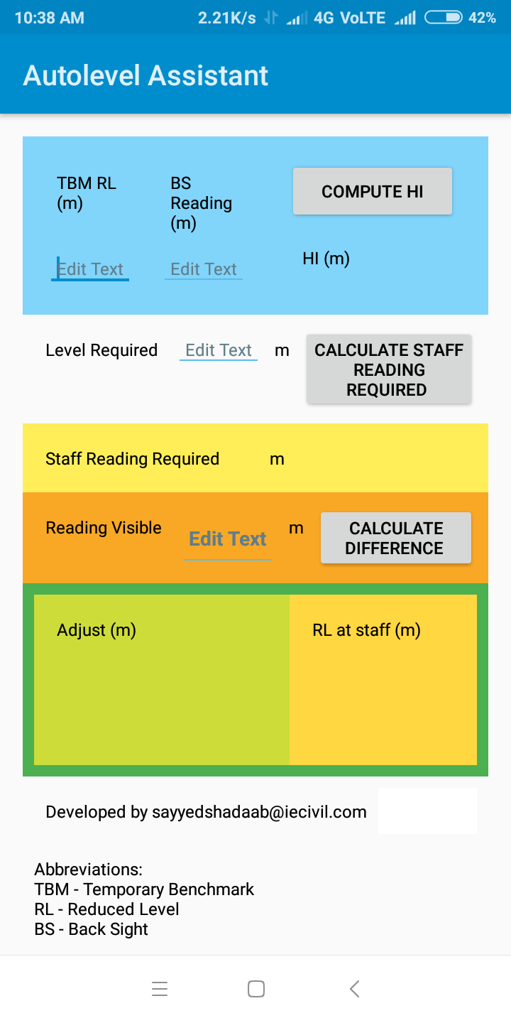 Leveling Setup & App Preview