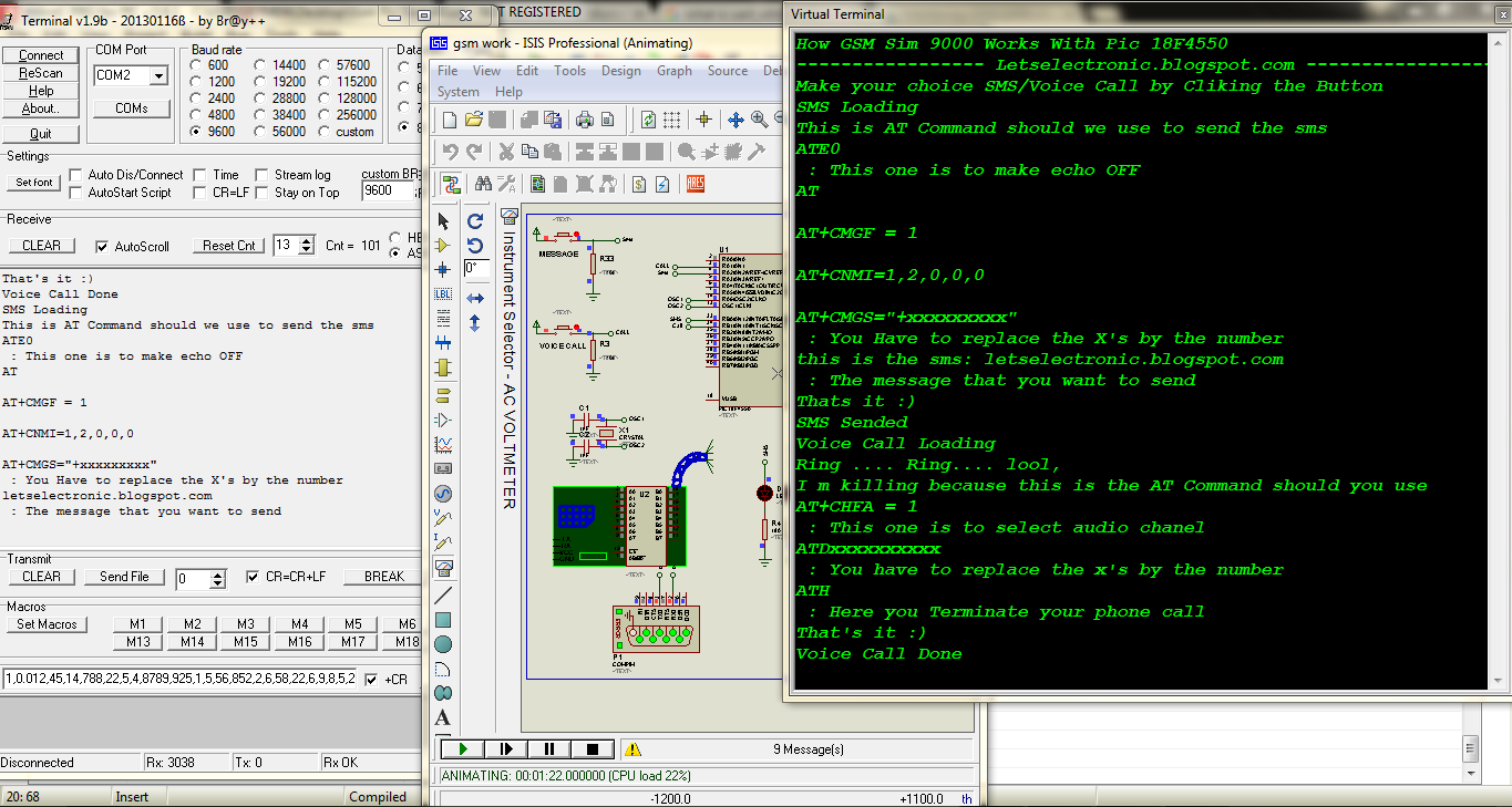 ABOUT ELECTRONIC: Interfacing GSM with PIC 18F4550