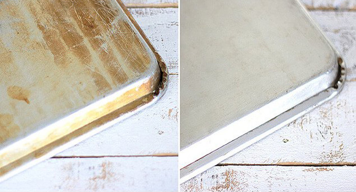 but even though these pans look old and crusty there s still a little ...