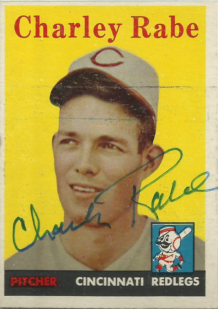 Cincinnati Reds Baseball Card Collector: TTM: Charlie Rabe