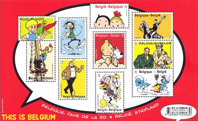 CartoonPhilately: Belgian comics stamps for 2012