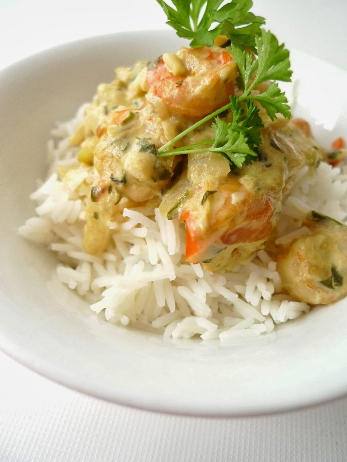 Honey & Dijon: CREVETTES AU CURRY VERT ET LAIT DE COCO (RAPIDO)