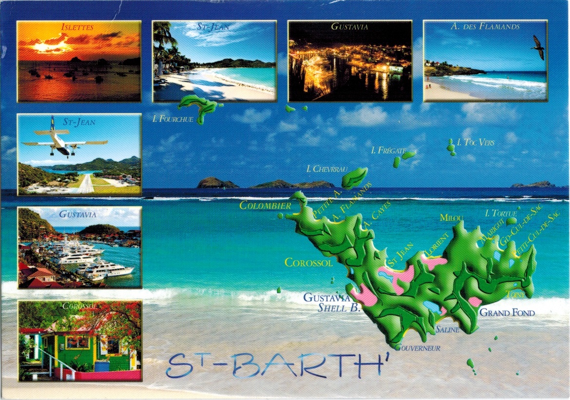 Map Cards - Hunting: 0158 France - Insel St. Barths