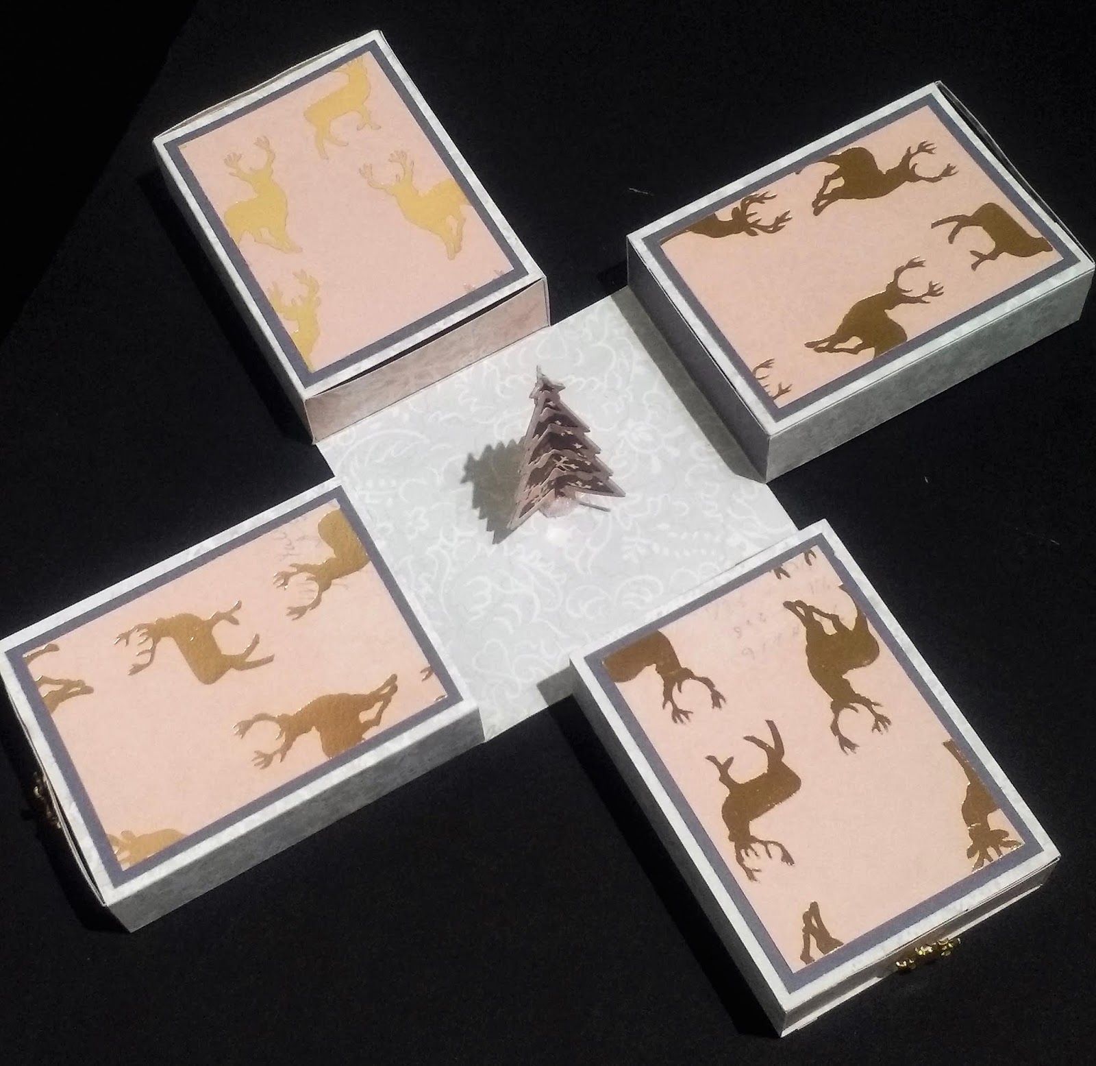 IcedImages: Exploding Box Christmas Card with Drawers