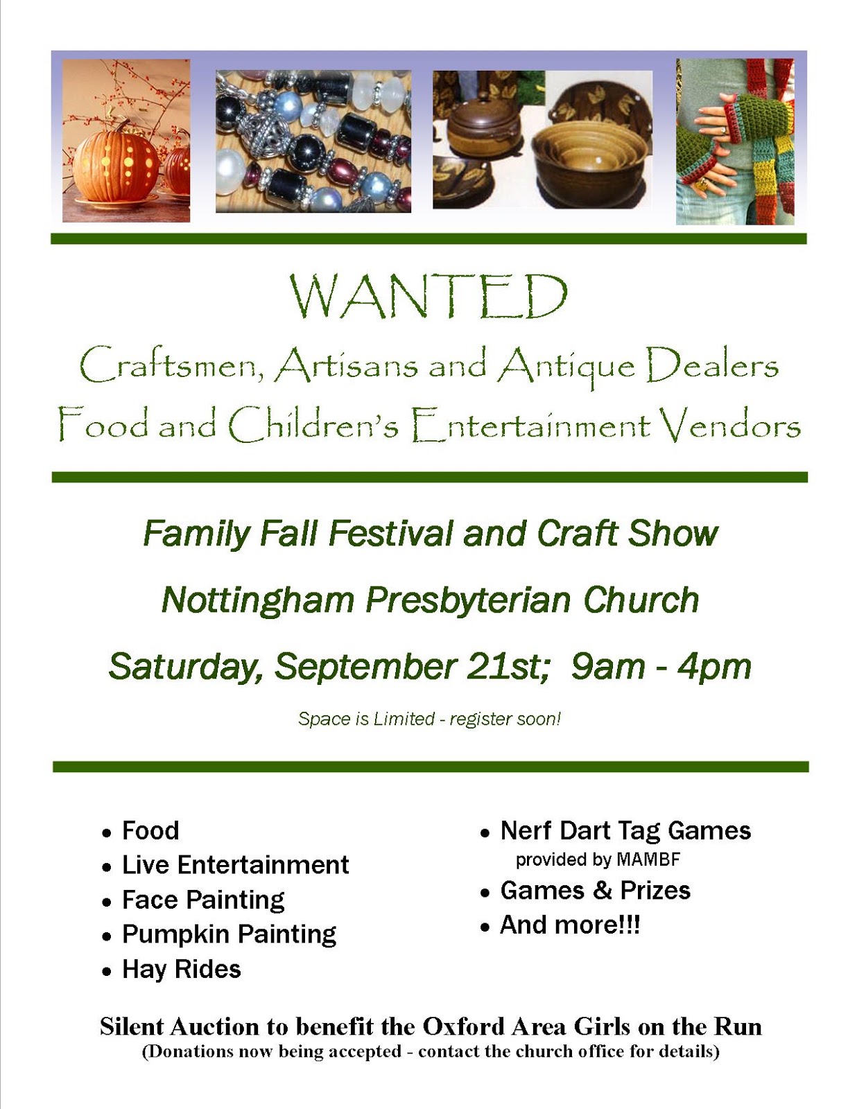 Family Fall Festival and Craft Show at Nottingham Presbyterian Church ...