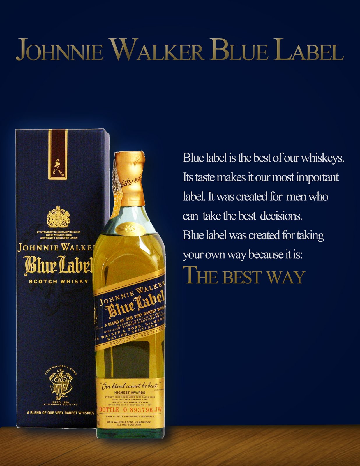 Portafolio Tadeoo: BLUE LABEL: THE BEST WAY