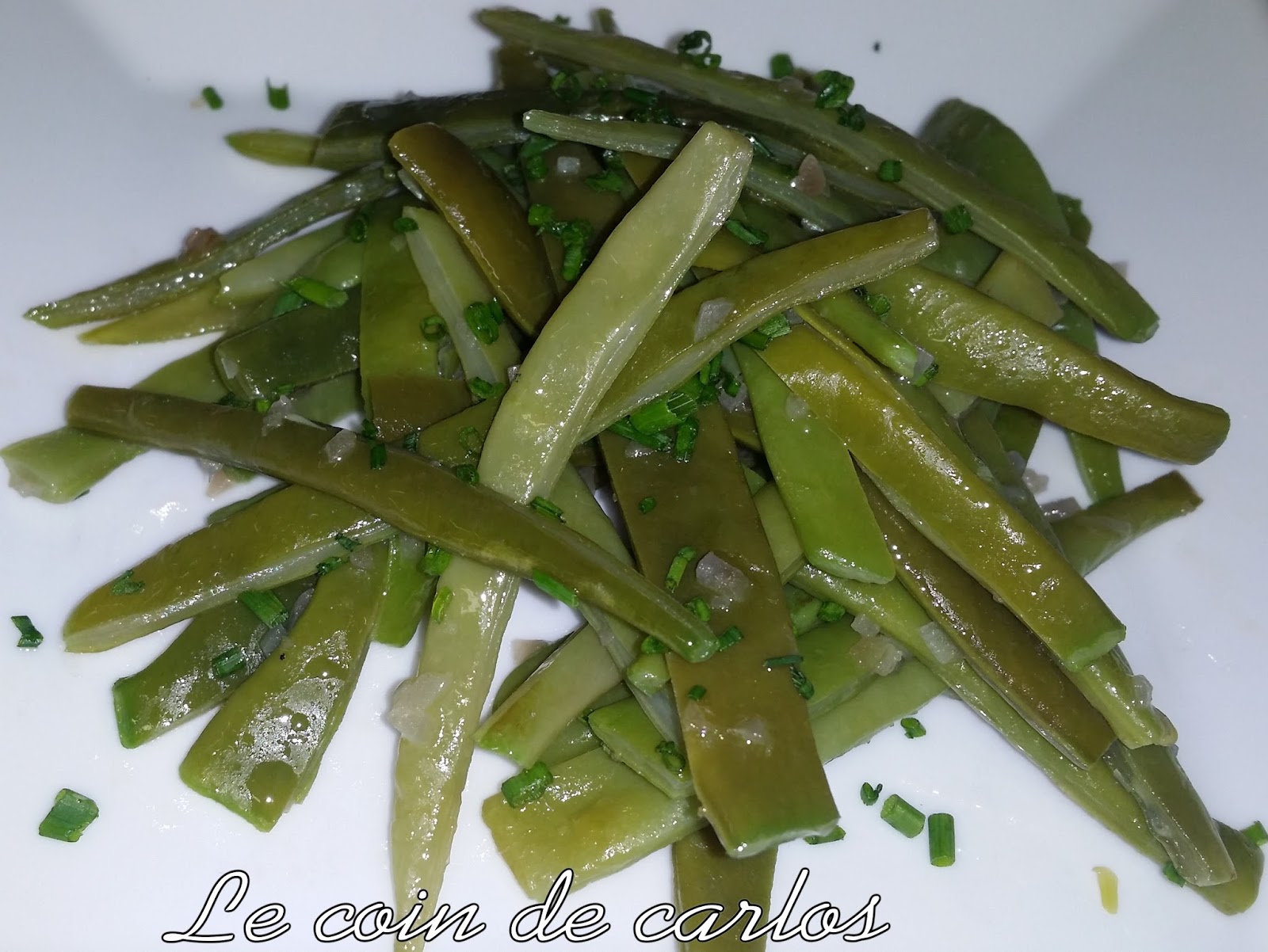 Le coin de Carlos: Poêlée de haricots cocos plats