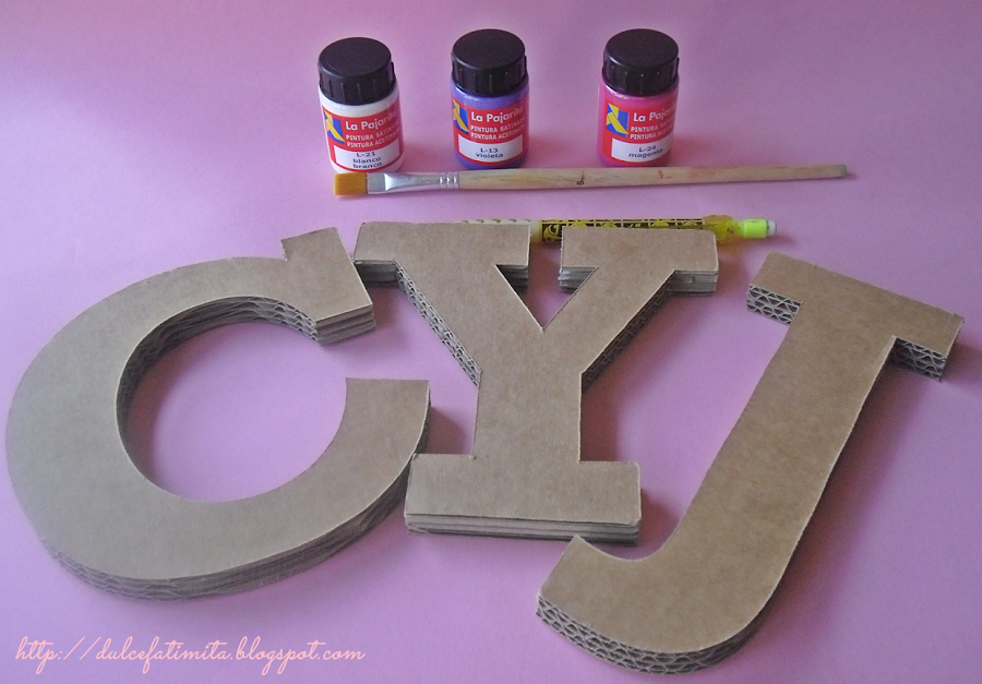 DIY: Letras de cartón decoradas | Manualidades