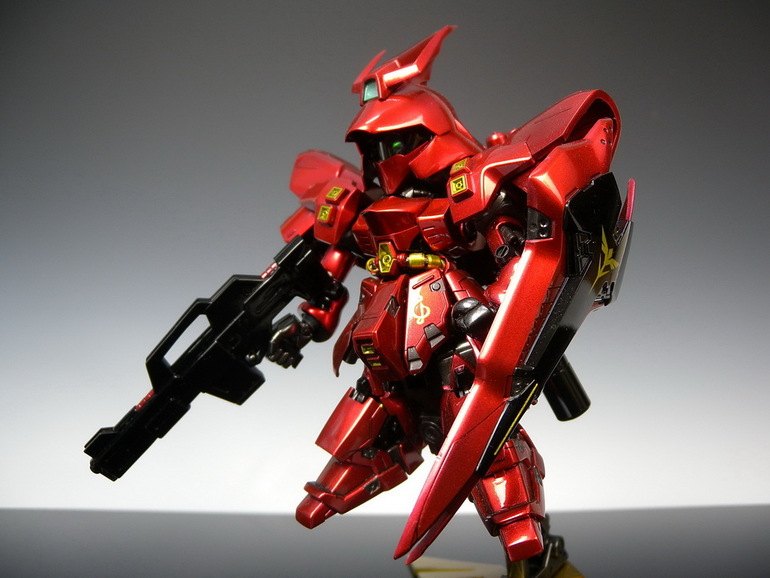 GUNDAM GUY: SD Sazabi - Metallic Color Painted Build
