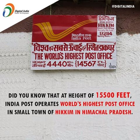 THE AIAIASP: The World's Highest Post Office in India