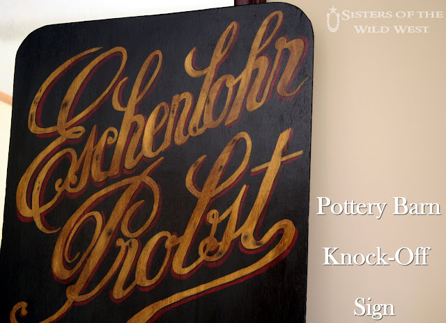 PotteryBarn "Eschenlohr Probst" Knock-off Sign