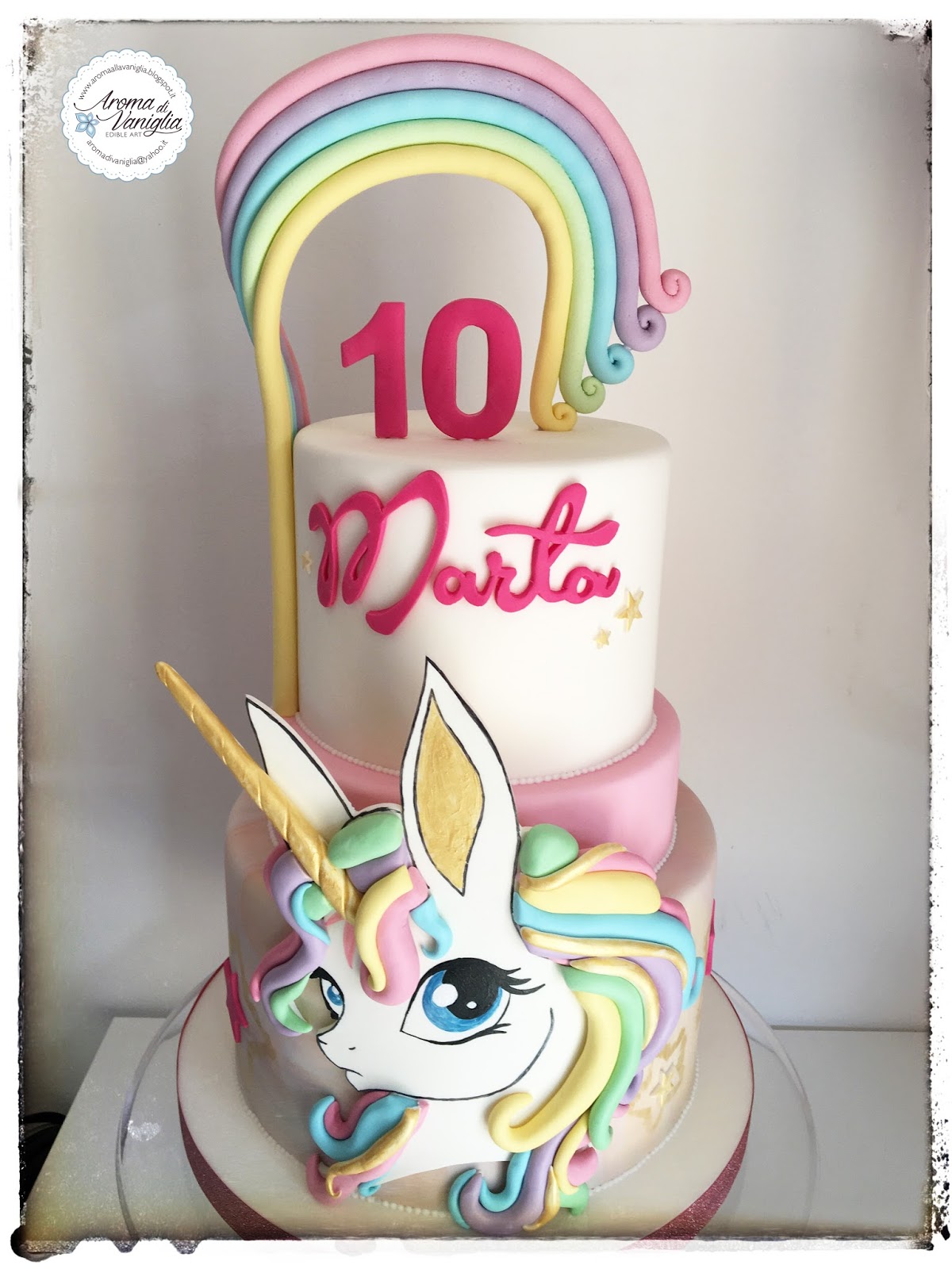 aroma di vaniglia: unicorno cake...