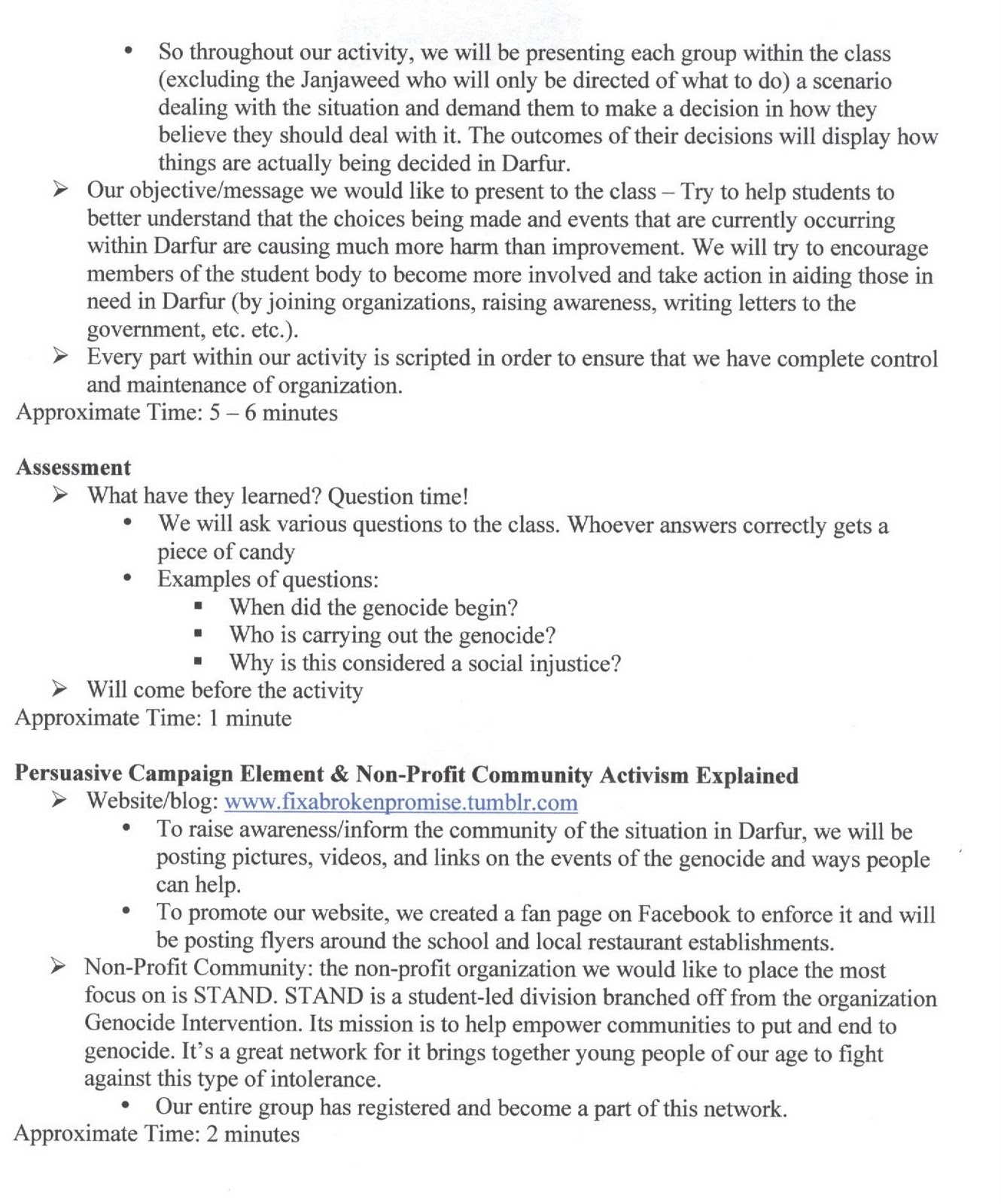 Symposium on Social Justice: Lesson Plan