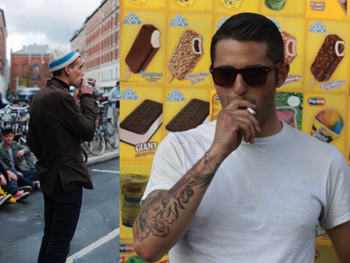 ROS.E.: Men smoking street style
