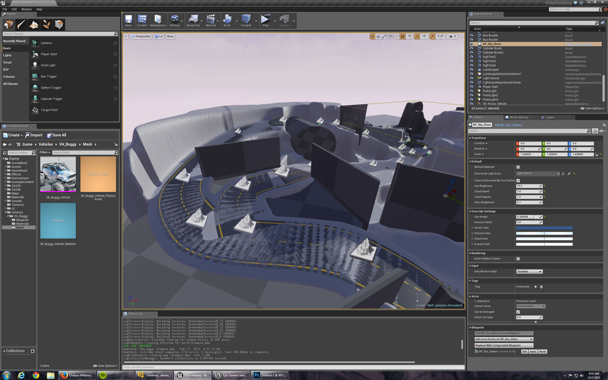 Chelsea Whitmore's Game Art and Illustration Blog: Racing Level Greybox