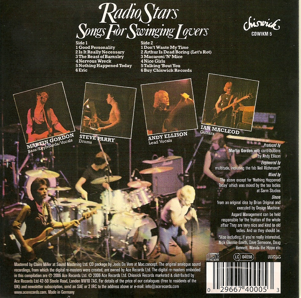 THE SKY IS BLUE AGAIN: Radio Stars - Songs For Swinging Lovers ...