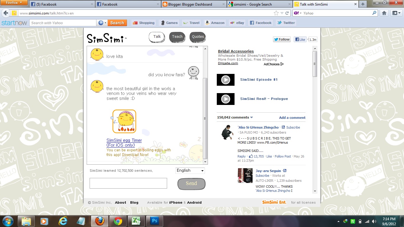 pinkku celaru: SimSimi chat. Too much words to describe.