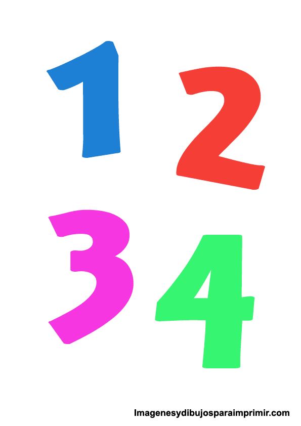 Numeros de colores | Imagenes y dibujos para imprimir