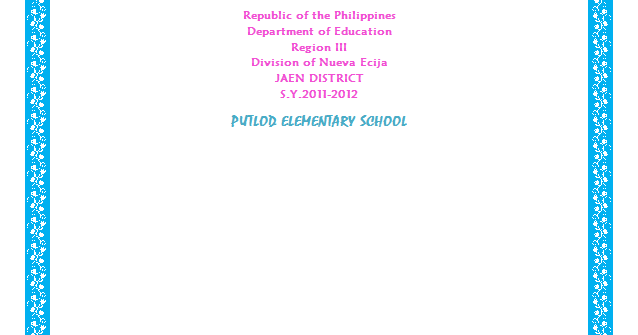 INFINITY: LESSON PLAN front page sample